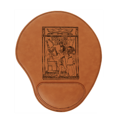 Egyptian pharaoh - engraved Leather Mouse Pad JTM VINTAGE